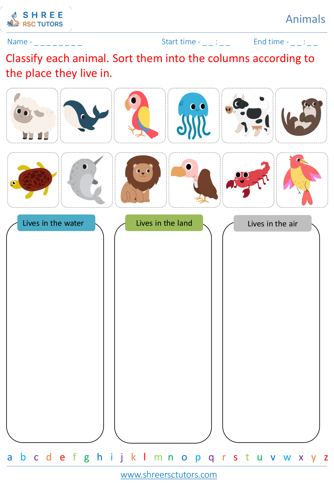 Classifying Animals Worksheets For Grade 3 Science Shree Rsc Tutors classifying-animals-worksheets-for-grade-3-science-shree-rsc-tutors